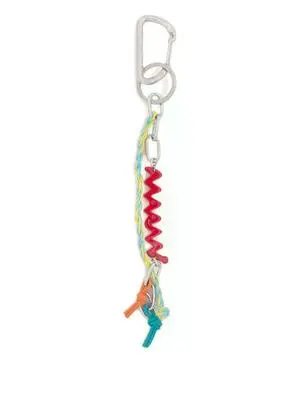 Marni Metal-symbol Twisted-cord Keyring - Silver
