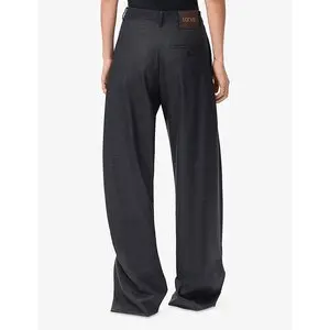 Loewe Pleated Adjustable-belt Wool Trousers