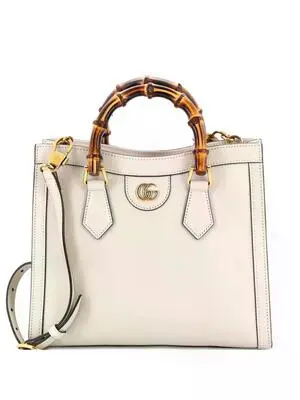 Gucci Diana Nm Bamboo Handle Small Tote Bag - White
