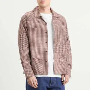 STORY MFG. Patchwork Check Long Sleeve Shirt