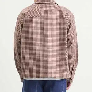STORY MFG. Patchwork Check Long Sleeve Shirt
