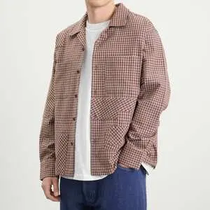 STORY MFG. Patchwork Check Long Sleeve Shirt