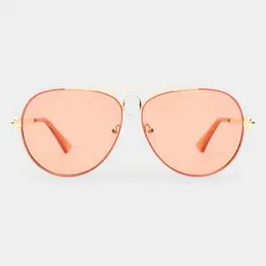 Le Specs Abracadabra Sunglasses - Bright Gold And Tangerine