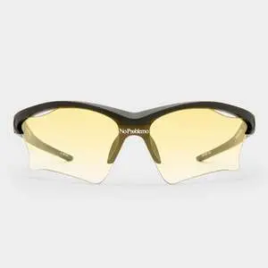 Le Specs Pluto Semi Rimless Shield Sunglasses - Matte Black
