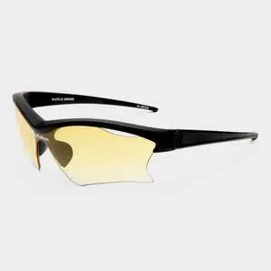 Le Specs Pluto Semi Rimless Shield Sunglasses - Matte Black