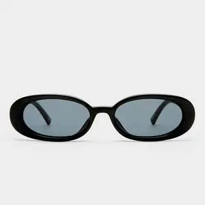 Le Specs Outta Love Oval Sunglasses - Black