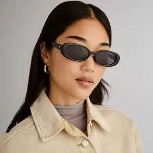 Le Specs Outta Love Oval Sunglasses - Black
