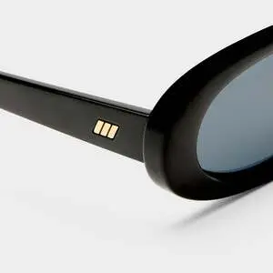 Le Specs Outta Love Oval Sunglasses - Black