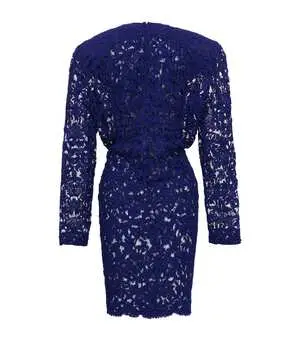 Saint Laurent Guipure Lace Mini Dress