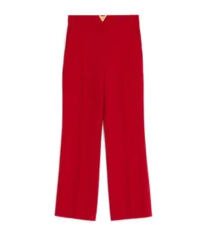 Valentino Garavani Virgin Wool Vlogo Flare Trousers