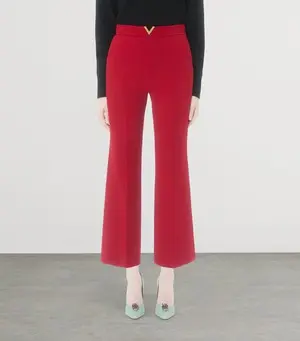 Valentino Garavani Virgin Wool Vlogo Flare Trousers
