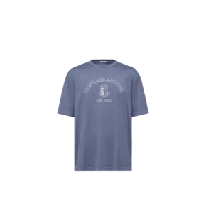 Moncler Logo Print Cotton T-shirt - Blue