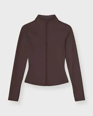 SISTERLY TRIBE Softsculpt Zip Jacket - Espresso