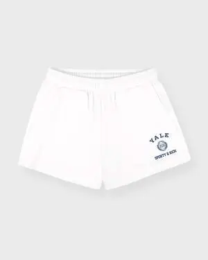 SPORTY & RICH Veritas Soft Disco Shorts - White