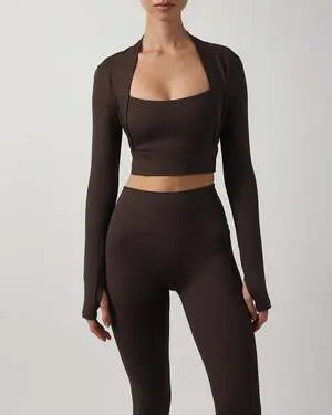 SISTERLY TRIBE Softsculpt Bolero Long Sleeve Top
