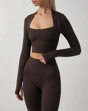 SISTERLY TRIBE Softsculpt Bolero Long Sleeve Top