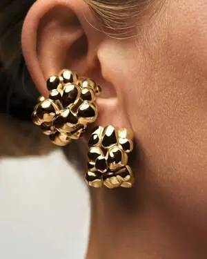 CBYC Bubble Hoop Earrings - Gold