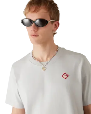 Casablanca Grey Diamond Logo Short Sleeve T-shirt