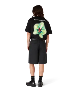 Casablanca Glitch Orchid Oversized Short Sleeve T-shirt - Multicolor