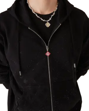 Casablanca Crystal Monogram Long Sleeve Sweatshirt - Multicolor