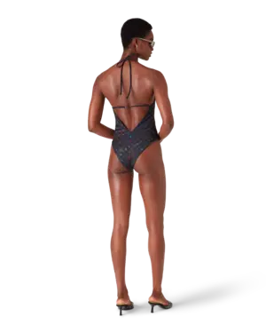 Casablanca Monogram Plunge Swimsuit - Multicolor