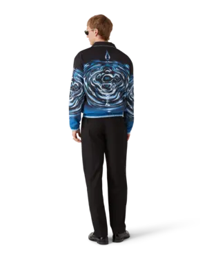 Casablanca Warped Logo Ripple Windbreaker Jacket - Multicolor