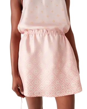 Casablanca Monogram Degrade Silk Mini Dress