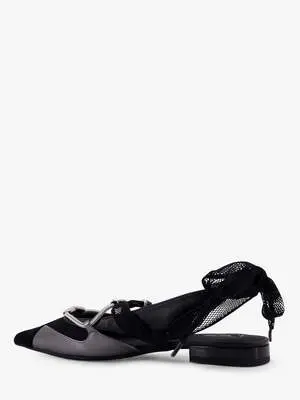 Pinko Gianira Leather With Suede Inserts Slingback Flats