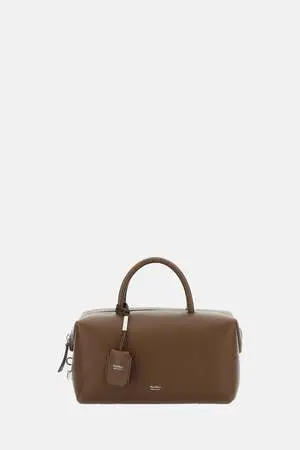 Max Mara Medium Calfskin Bowling Bag - Brown