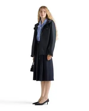 Prada Hopsack And Technical Fabric Midi-skirt