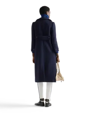 Prada Single-breasted Natté Fabric Coat