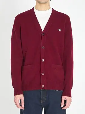 Gucci Cardigan In Wool And Cashmere - Red