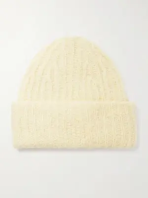 Guest In Residence Cloud Ribbed Merino Wool-blend Beanie - Yellow