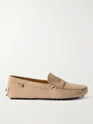 TOD'S Gommino Suede Loafers Brown