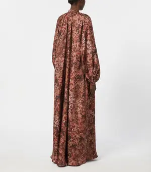 Max Mara Printed Silk Twill Maxi Dress