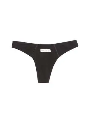 Fleur Du Mal Organic Cotton Thong - Black