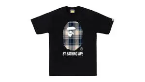 A BATHING APE Check By Bathing Ape Tee Shirt (fw25) Black/blue