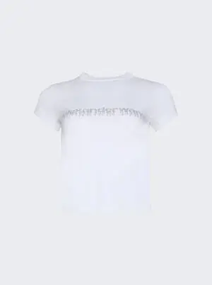Alexander Wang Baby Tee With Hotfix Graphic - White
