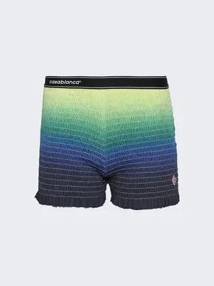 Casablanca Gradient Shirred Shorts - Multicolor