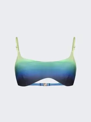 Casablanca Gradient Printed Bikini Top - Green