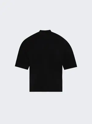 Alexander Wang Ss Polo With Knit Logo Label - Black