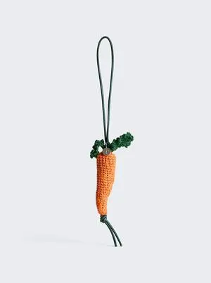 JW Anderson Hand-crocheted Carrot Charm - Off White