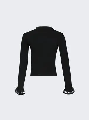 Alexander Wang Long-sleeve Ruffle-hem Turtleneck