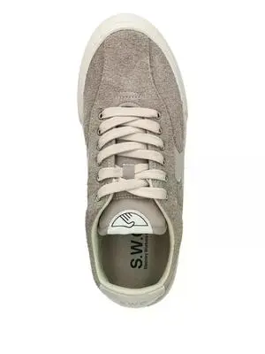 S.W.C STEPNEY WORKERS CLUB Dellow Suede Logo Sneakers - Neutrals