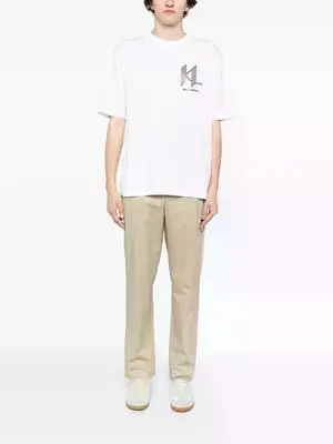Karl Lagerfeld Logo-plaqued Chino Trousers