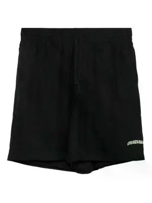 Casablanca Logo-print Silk Shorts - Black