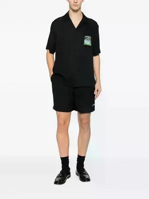 Casablanca Logo-print Silk Shorts