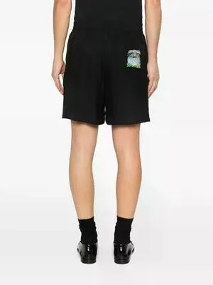 Casablanca Logo-print Silk Shorts