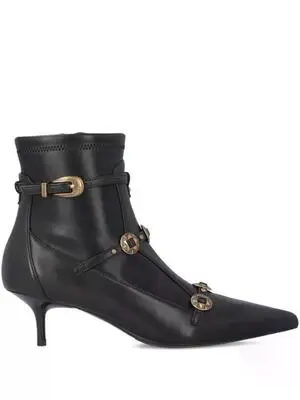 Pinko Buckle-embellished Leather Boots