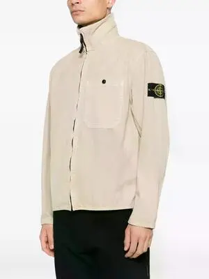 Stone Island Patch-pocket Zip Overshirt - Neutrals